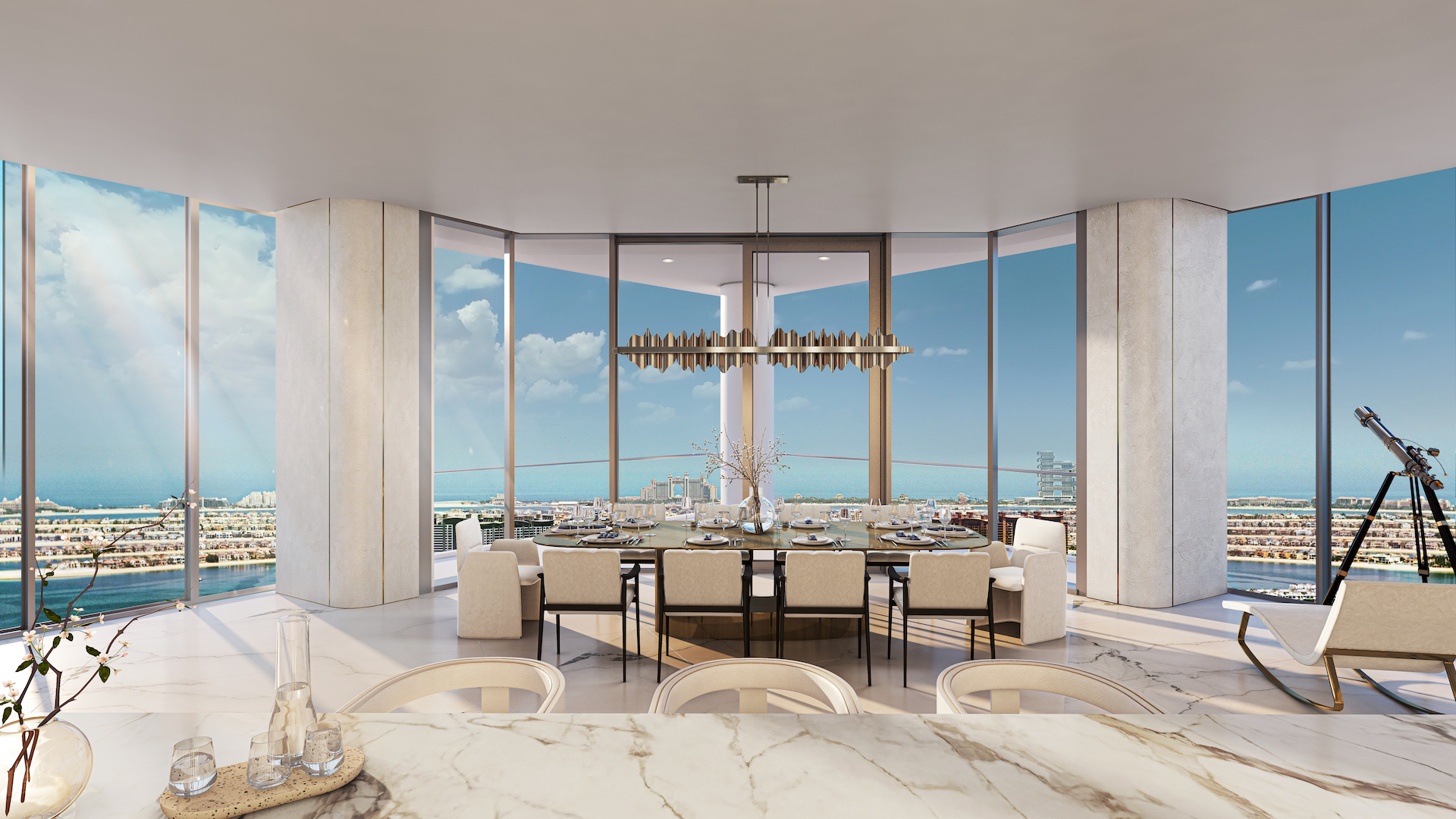 Palm Beach Towers is the residential project at the foot of Palm Jumeirah